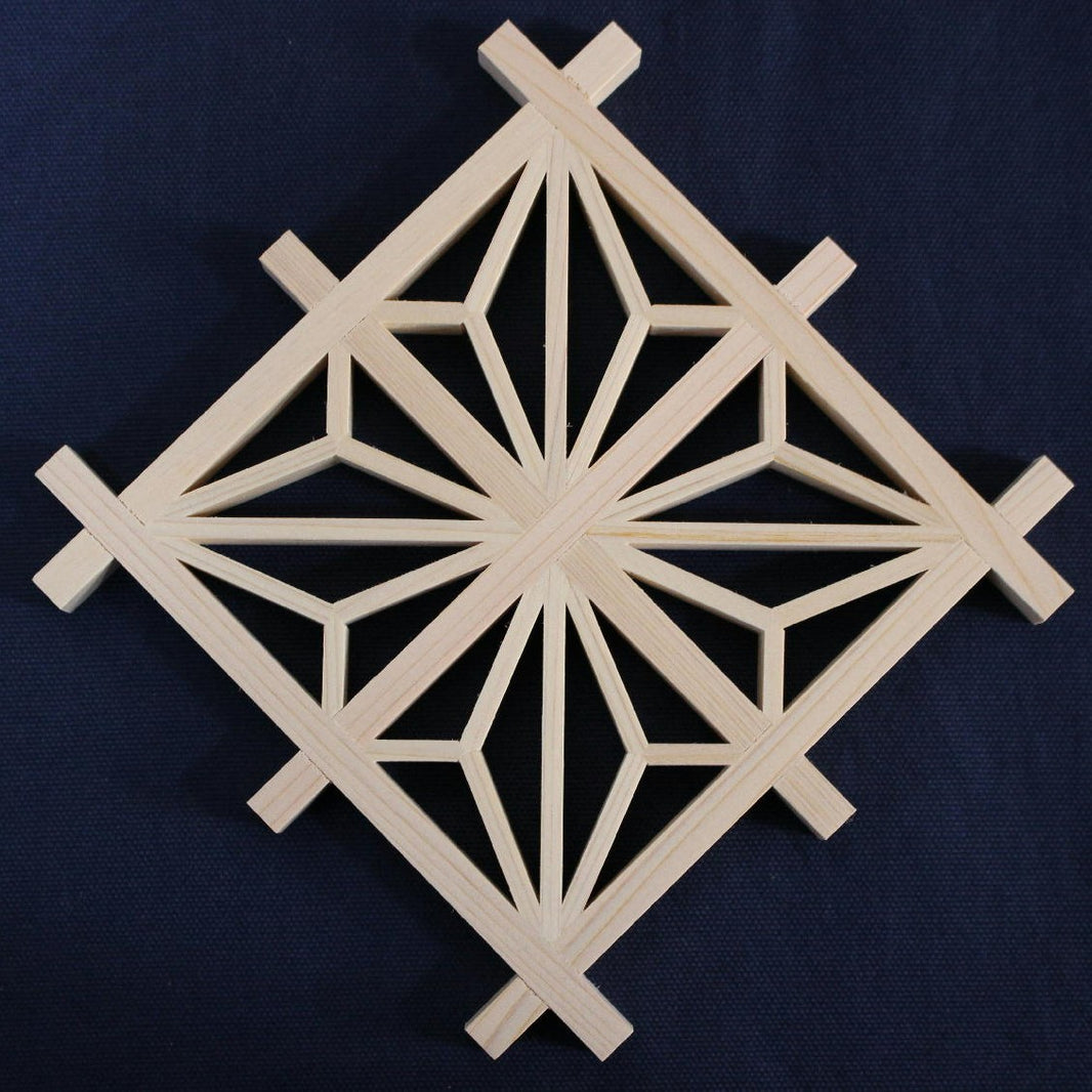 Edo Kumiko Coaster / Kiso Hinoki / Asanoha Pattern – Suigenkyo Online Store